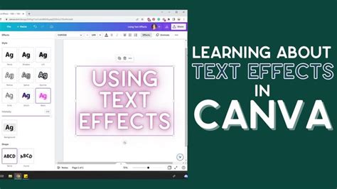 Learning About Canva Text Effects Text Effects Learning Social Media