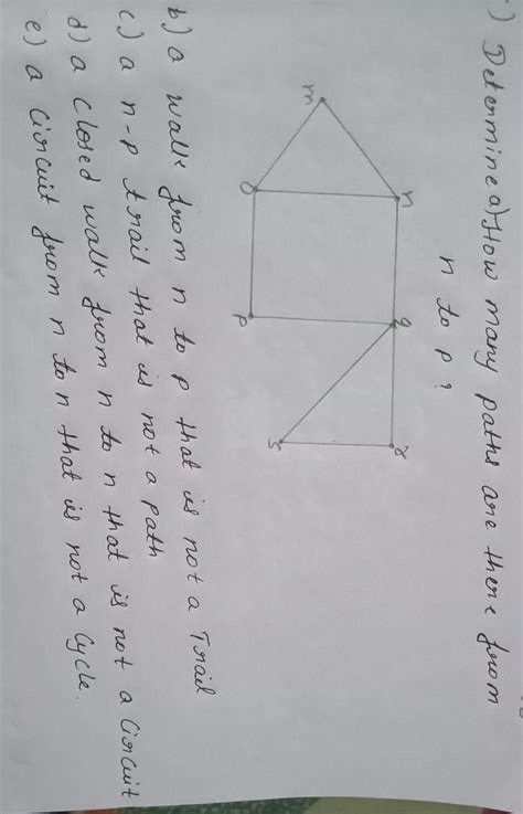 Determined How Many Paths Are There From N To P Brainly In