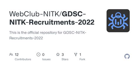 github webclub nitk gdsc nitk recruitments 2022 this is the official