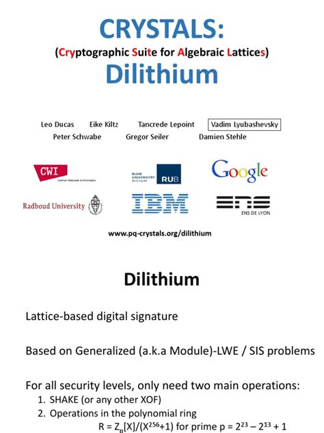 Crystals Dilithium Lyubashevsky Pdf Pdf