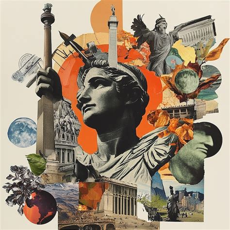 Collage Of Symbols Representing The Struggle For Freedom And Justice Powerful Visual Premium