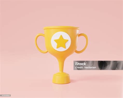 별 아이콘이 있는 트로피 컵 성공 개념 골드 위너 컵 및 승리 1 등상 골든 트로피 1 위 우승자 트로피 스포츠 상 우승자 상