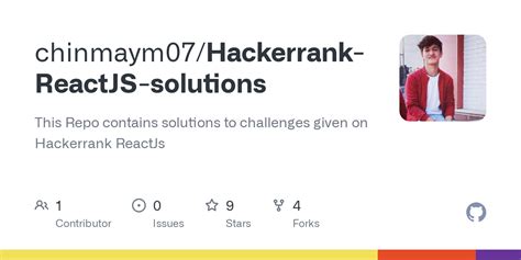 github chinmaym07 hackerrank reactjs solutions this repo contains