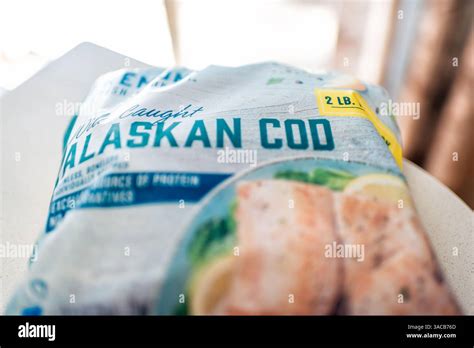 Roseland Usa February 4 2025 Alaskan Cod Frozen Seafood Fish