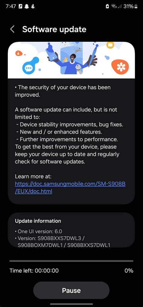 Secuirity Update Download Stuck At 0 R Galaxys22ultra