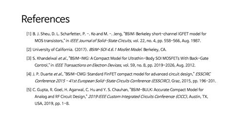 Bsim Models Device Modeling Gyujun Kyu Jeong