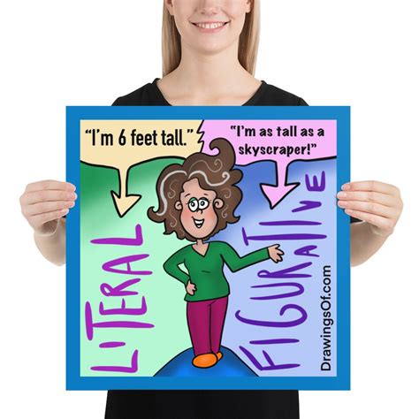Literal Vs Figurative Poster Drawings Of