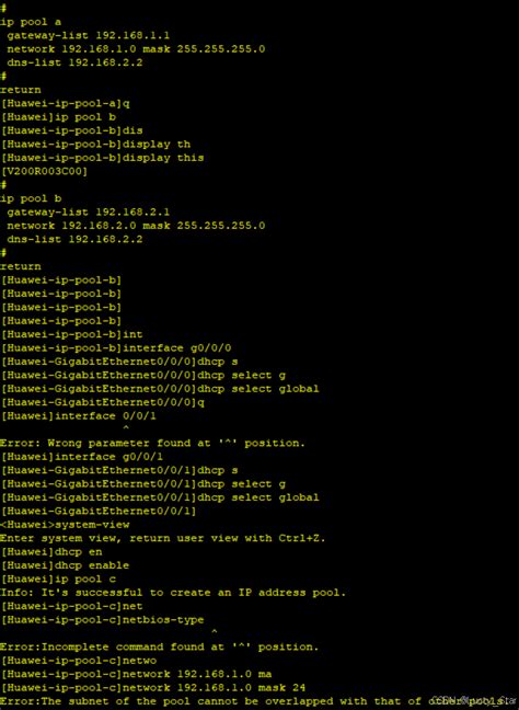 Dhcp配置实验 Csdn博客