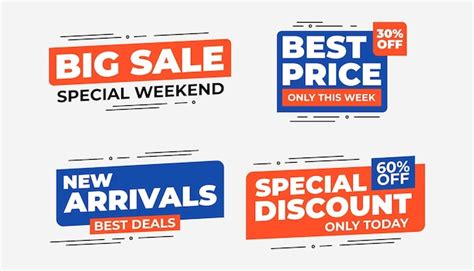 Premium Vector Special Offer Sale Banner Element Collection Set