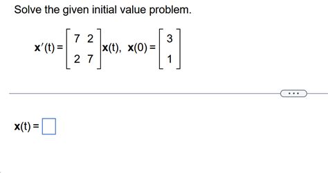 Solved Solve The Given Initial Value Chegg