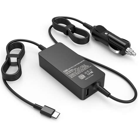 Amazon Com W W W Usb C Laptop Car Charger For Dell Hp Lenovo Macbook Surface Microsoft