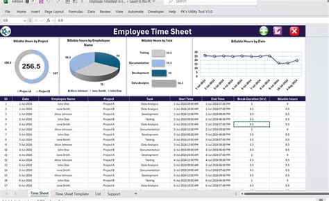 Advanced Employee Time Sheet In Excel PK An Excel Expert