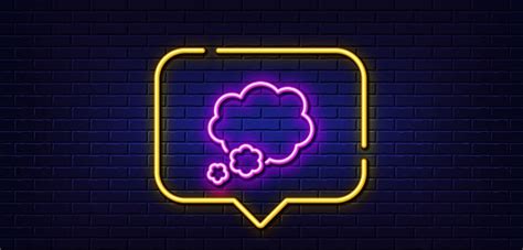 토크 버블 라인 아이콘입니다 음성 거품 기호입니다 채팅 메시지 네온 라이트 스피치 버블 벡터 3차원 형태에 대한 스톡 벡터 아트 및 기타 이미지 Istock