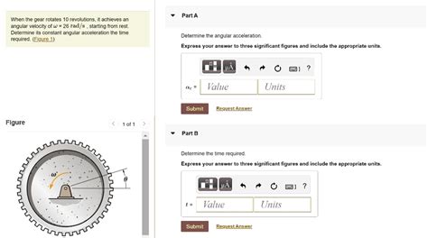 Solved When The Gear Rotates 10 Revolutions It Achieves An Angular