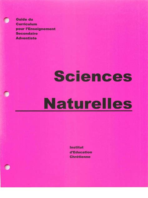 Curriculum Framework Science Pdf