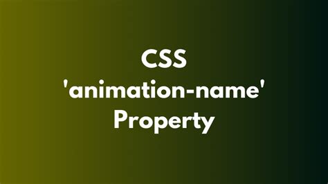 Css Animation Name Property Explained In 180 Sec January 2025