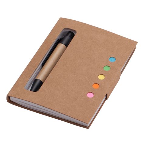 Mini Notepad 80x110 100p Plain With Ballpen Beige Promotional Gifts