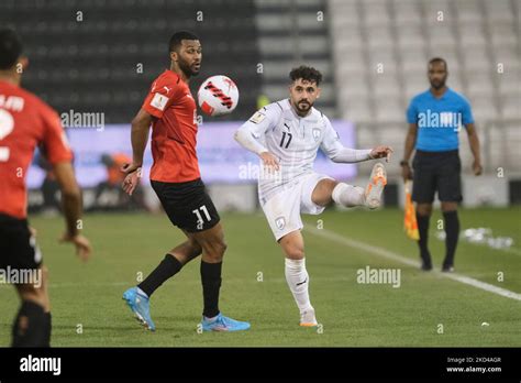 hazem shehata 17 of al wakrah passes the ball during the amir cup quarter final between al