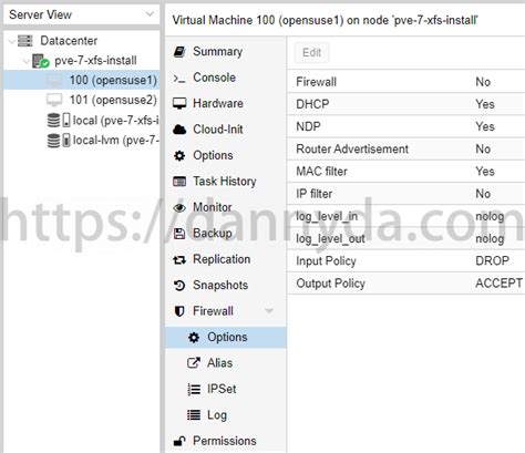 how to use proxmox ve pve firewall ipset alias security group etc
