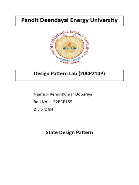 State Design Pattern Pdf