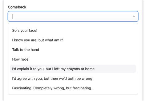 Select Fieldtype Statamic 6 Docs
