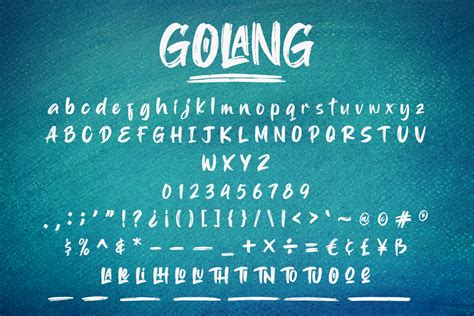 Golang Modern Brush Font Fonts Graphicriver