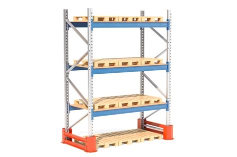 Premium Photo Empty Pallet Rack 3d Rendering