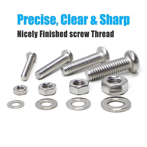 Stainless Steel Set Assorted Nuts Bolts And Flat Washers Kit China