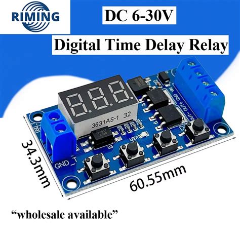 Dc 6 30v Digital Time Delay Relay Led Display Automation Cycle Timer