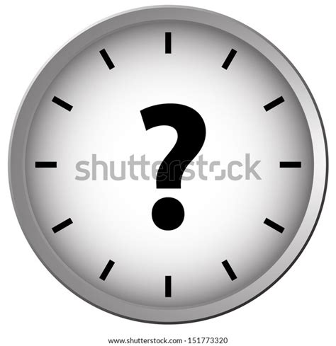 Clock Question Mark Inside Stock Illustration 151773320