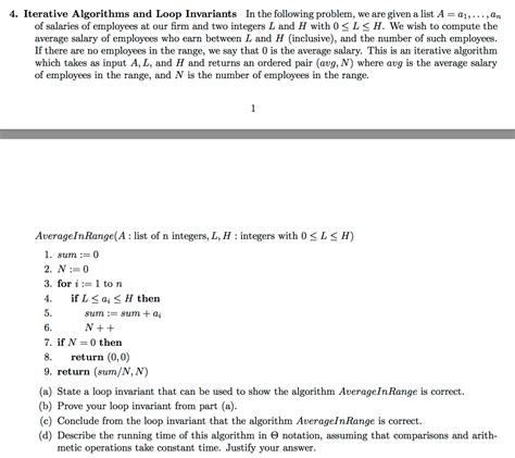 Iterative Algorithms And Loop Invariants In The Chegg