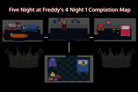 Five Nights At Freddys 4 Night 1 Completion Map Fivenightatfreddys4 Fnaf 4 Scottgames