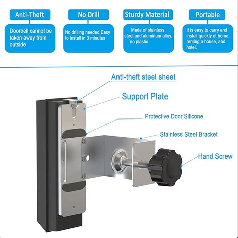 Doorbell Camera Borcorz No Drill Door Mount For Eufy E340 Doorbell