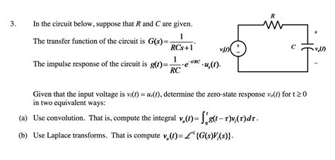 Solved In The Circuit Below Suppose That R And C Are Given Chegg Com