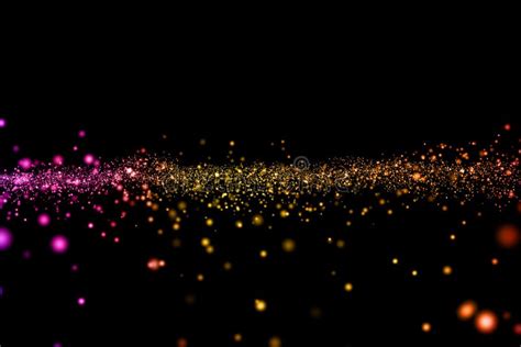 Christmas Digital Glitter Sparks Multi Color Particles Bokeh Flo Stock