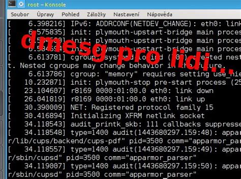 Výstup Dmesg Pro Lidi Dmesg Human Readable Mojeserverycz