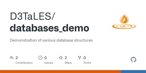 GitHub D TaLES Databases Demo Demonstration Of Various Database Structures