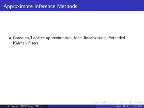 Sequential Monte Carlo Methods For Bayesian Computation Arnaud Doucet