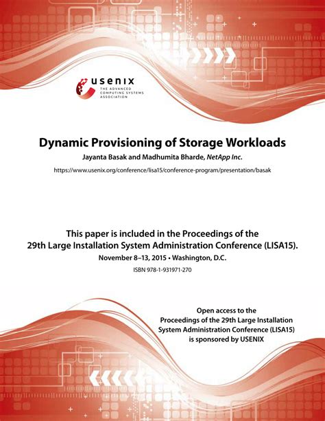 pdf dynamic provisioning of storage workloads