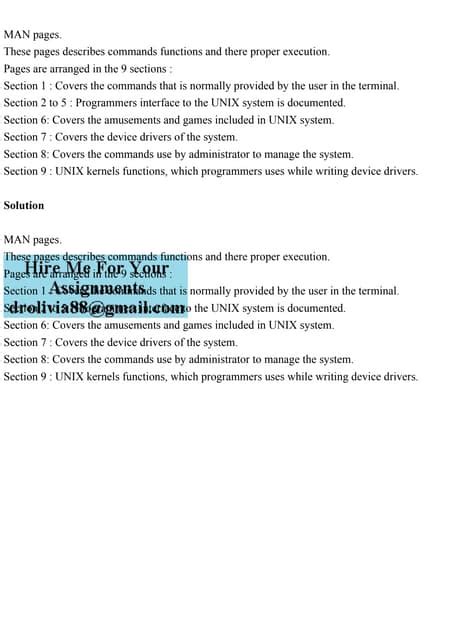 Man Pages These Pages Describes Commands Functions And There Prope Pdf