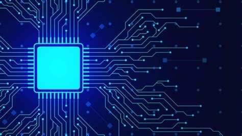 마이크로과 회로판 중앙 컴퓨터 프로세서 Cpu 및 메인보드 디지털 프리미엄 벡터