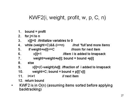 Backtracking Sum Of Subsets And Knapsack Backtracking Two