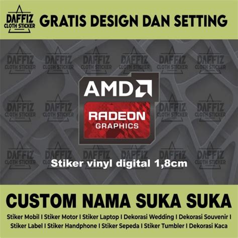 Jual STIKER VINYL AMD RADEON Cmx Cm Shopee Indonesia