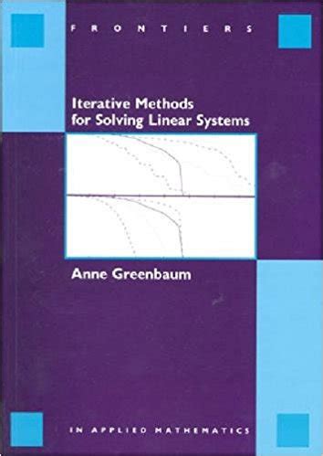 Iterative Methods For Solving Linear Systems Department Of Applied Mathematics University Of