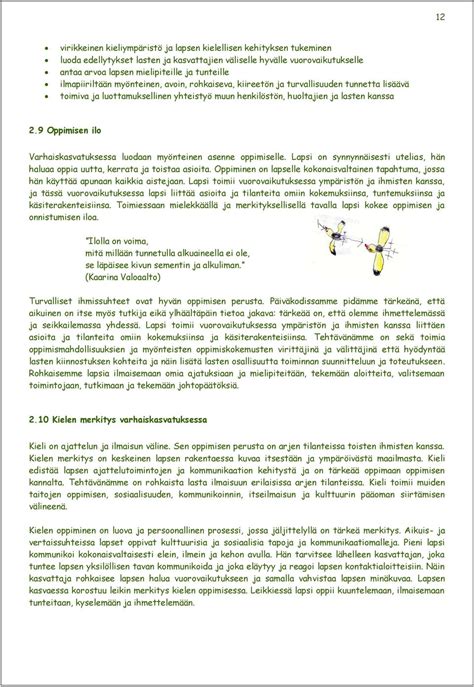 VARHAISKASVATUS SUUNNITELMA PDF Ilmainen Lataus