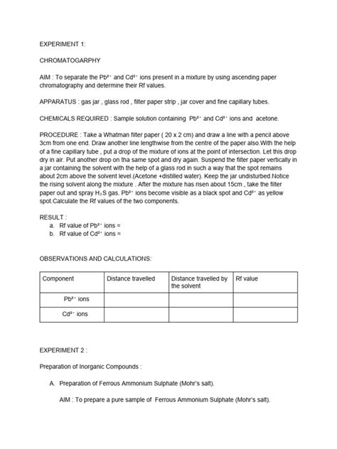Chem Practical Pdf Titration Chemistry