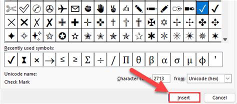 insert checkmark tick mark symbol in excel 5 easy ways