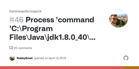 Process Command C Program Files Java Jdk Bin Java Exe Finished With Non Zero Exit
