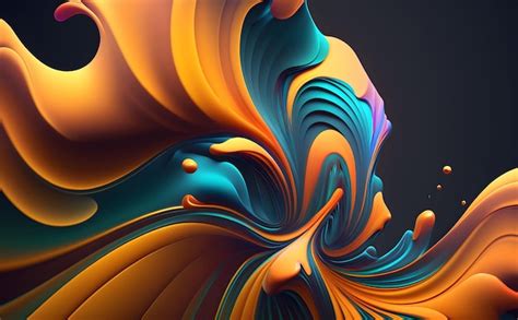 Premium Photo Abstract Colorful Background Dynamic Design Featuring Fluid Lines And Bold