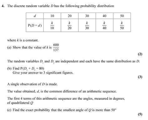 A Level Edexcel Maths Statistics Hypothesis Testing The Discrete